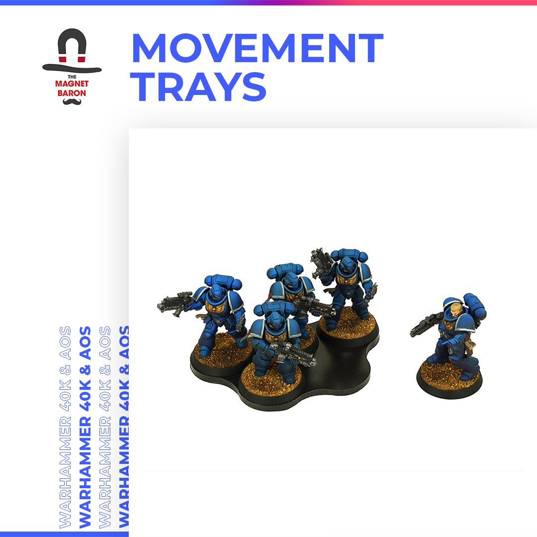 Magnetic Movement Trays - Plasteel for 40K, AoS, Old World – Magnet Baron