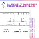 Flush-Fit Warhammer Base Magnets — N52 Neodymium, 50 Pack – Magnet Baron
